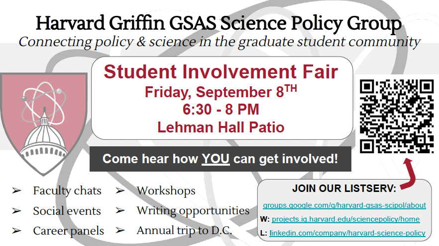 September 8, 2023: Student Involvement Fair | Harvard Griffin GSAS ...